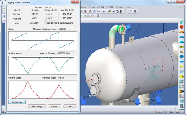 Pressure Vessel Lifting and Rigging Analysis - Codeware