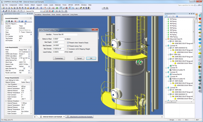 Pressure Vessel Internals, Attachments, Clips and Lugs | Codeware