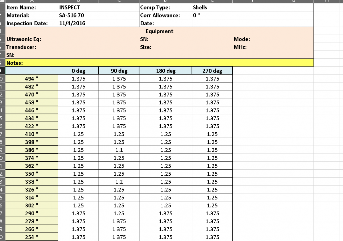 Integration Between Excel Spreadsheets and INSPECT - Codeware