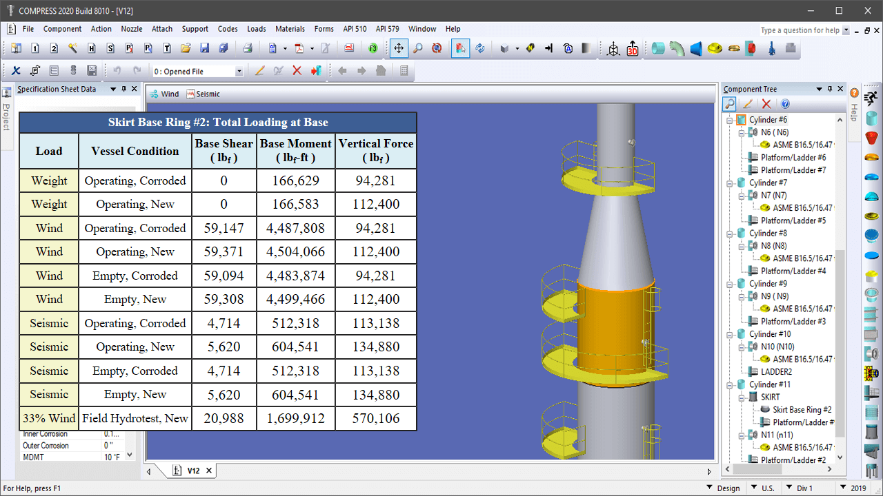 Foundation Loads Summary, UG-80 and UG-81 in COMPRESS - Codeware