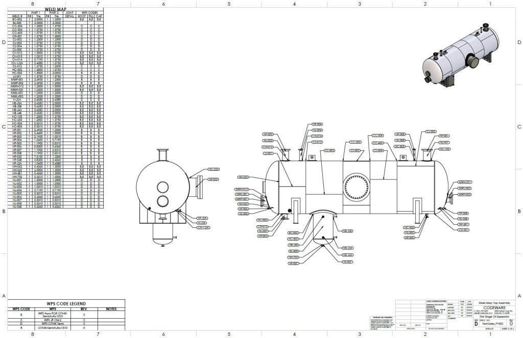 Pressure Vessel & Heat Exchanger Drawings - Codeware