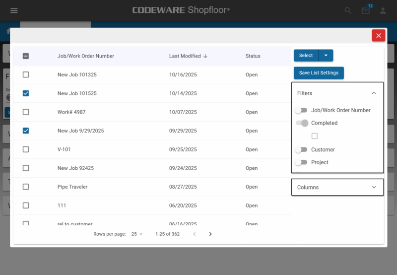 Quality Control Dashboard - Codeware